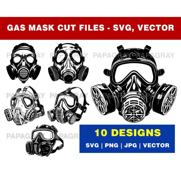 Gas Mask Svg - Etsy