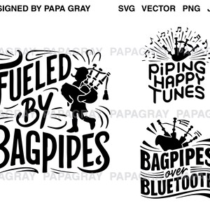 Bagpipes Quotes SVG Bundle 20 Designs Digital Download Scotland Phrases ...
