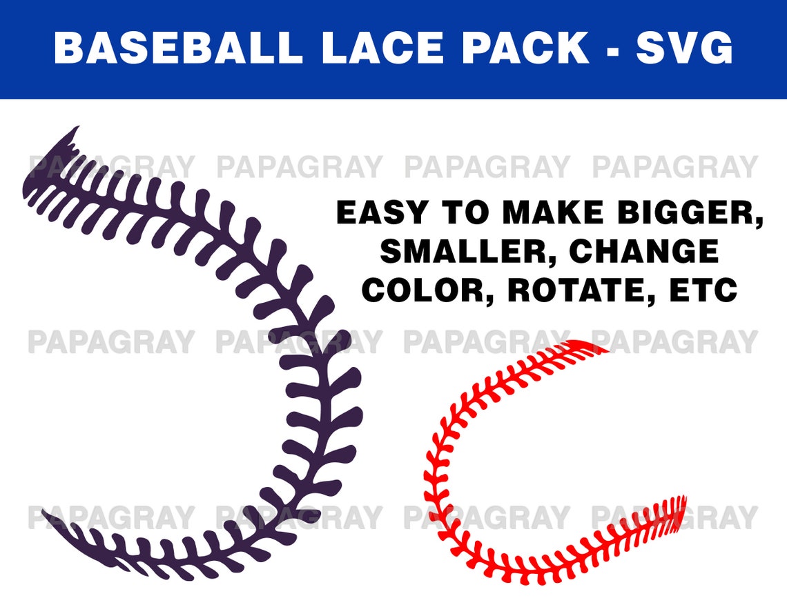 Baseball Lace SVG Pack 6 Designs Digital Download | Etsy