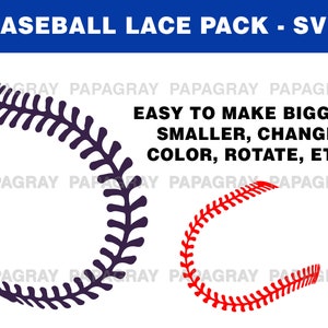 Baseball Lace SVG Pack - 6 Designs | Digital Download | Baseball ...