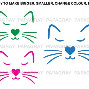 Cat Faces Graphics SVG Vector Bundle - 4 Designs | Digital Download ...