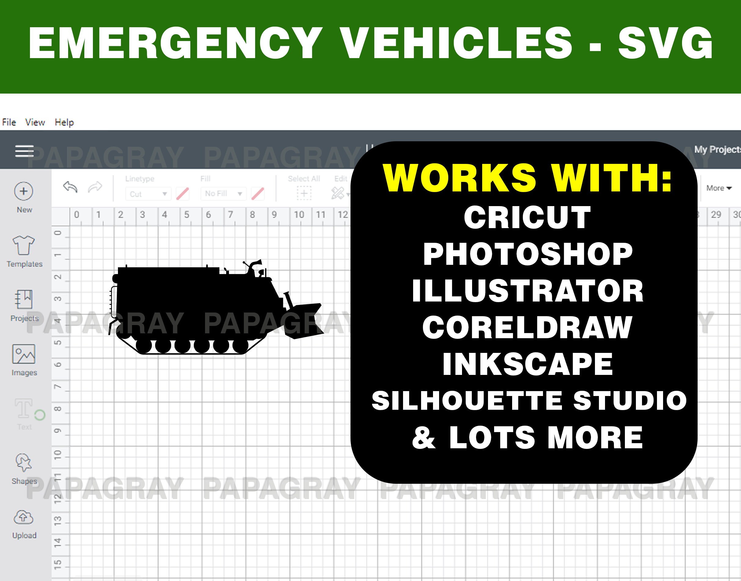 Emergency Vehicles SVG Pack 10 Designs Digital Download | Etsy