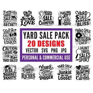 Yard Sale SVG Vector Bundle - 20 Designs | Digital Download | Garage ...