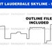 Fort Lauderdale Skyline SVG Digital Download Fort Lauderdale SVG, Fort ...