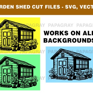 Garden Shed SVG Cut Files - 10 Designs | Digital Download | Toolshed ...