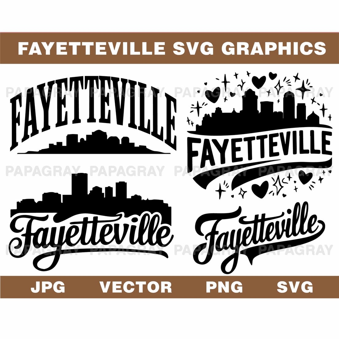 Fayetteville Skyline SVG Vector Bundle: 6 Designs (digital Download) - Etsy
