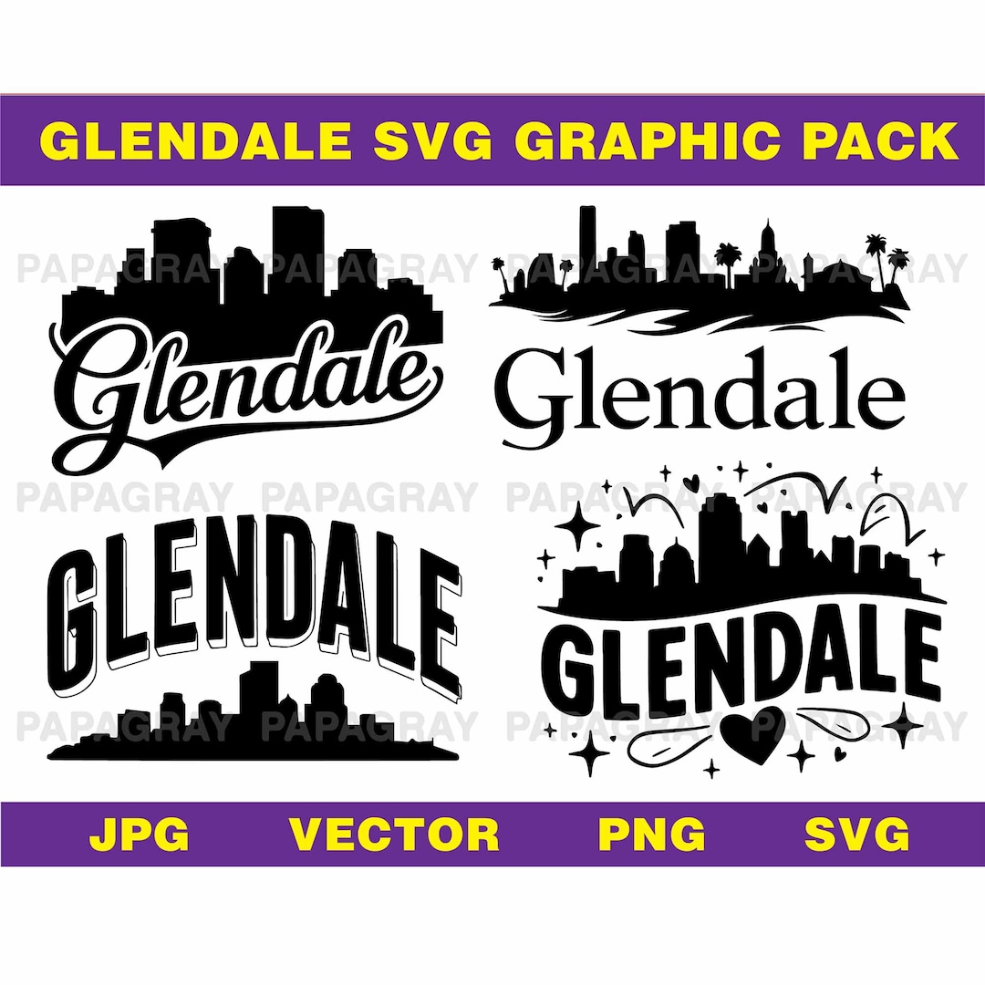 Glendale Skyline SVG Vector Graphic Bundle (digital Download) - Etsy