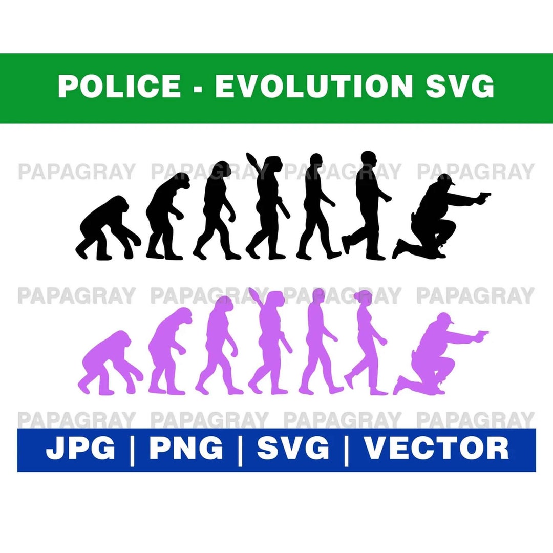 Police SVG Evolution Graphic | Digital Download | Police Officer PNG ...