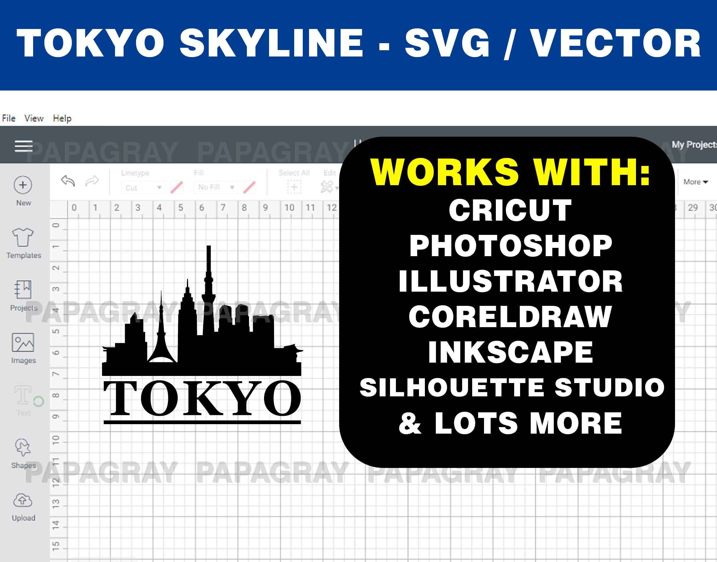 Tokyo Skyline SVG Digital Download Tokyo SVG Tokyo Japan | Etsy