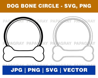 Dog Bone Circle Svg - Etsy UK
