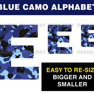 Blue Camo Alphabet PNG - Clip Art BUNDLE PACK | Digital Download | 26 ...