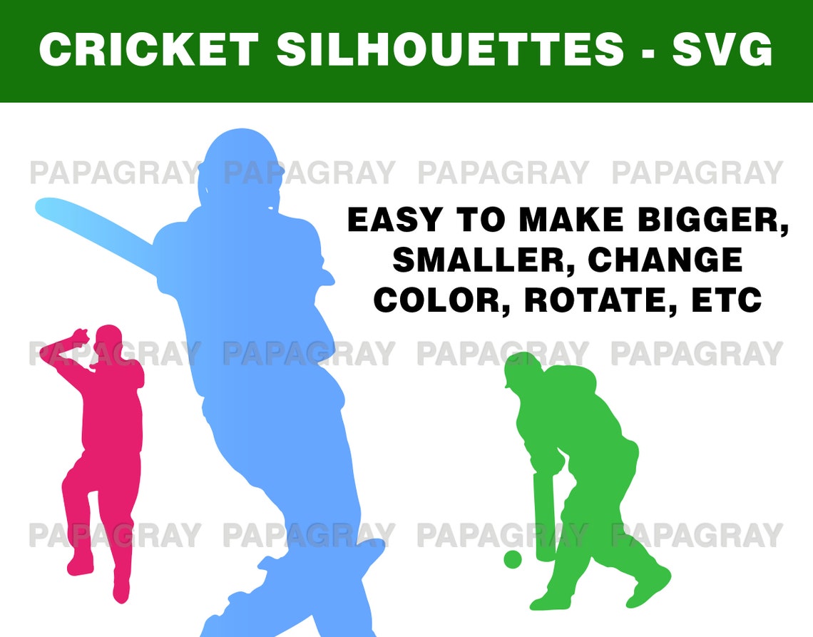 Cricket Silhouette Pack 14 Designs Digital Download - Etsy Australia
