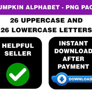 Halloween Pumpkin Alphabet Clipart Pack Digital Download - Etsy