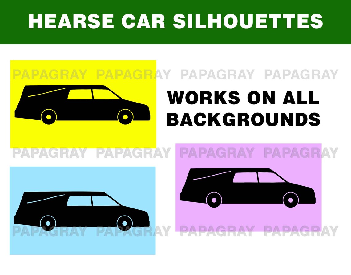 Car Hearse SVG Silhouette Pack 6 Designs Digital Download - Etsy UK