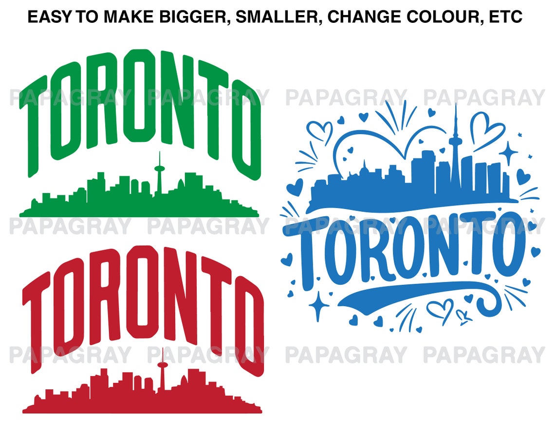 Toronto Skyline SVG Vector Bundle - 7 Designs | Digital Download ...