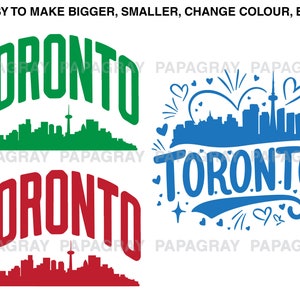 Toronto Skyline SVG Vector Bundle - 7 Designs | Digital Download ...
