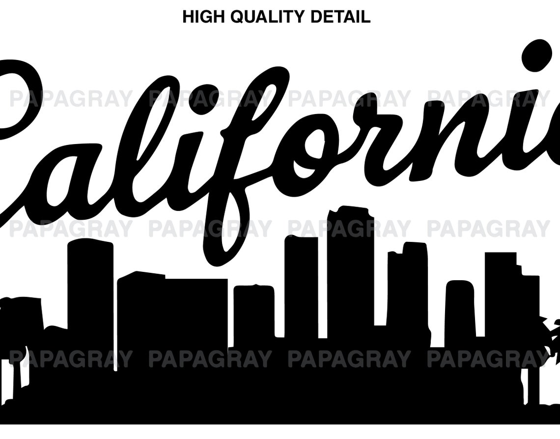 California Skyline SVG Vector Bundle: West Coast Designs (digital ...