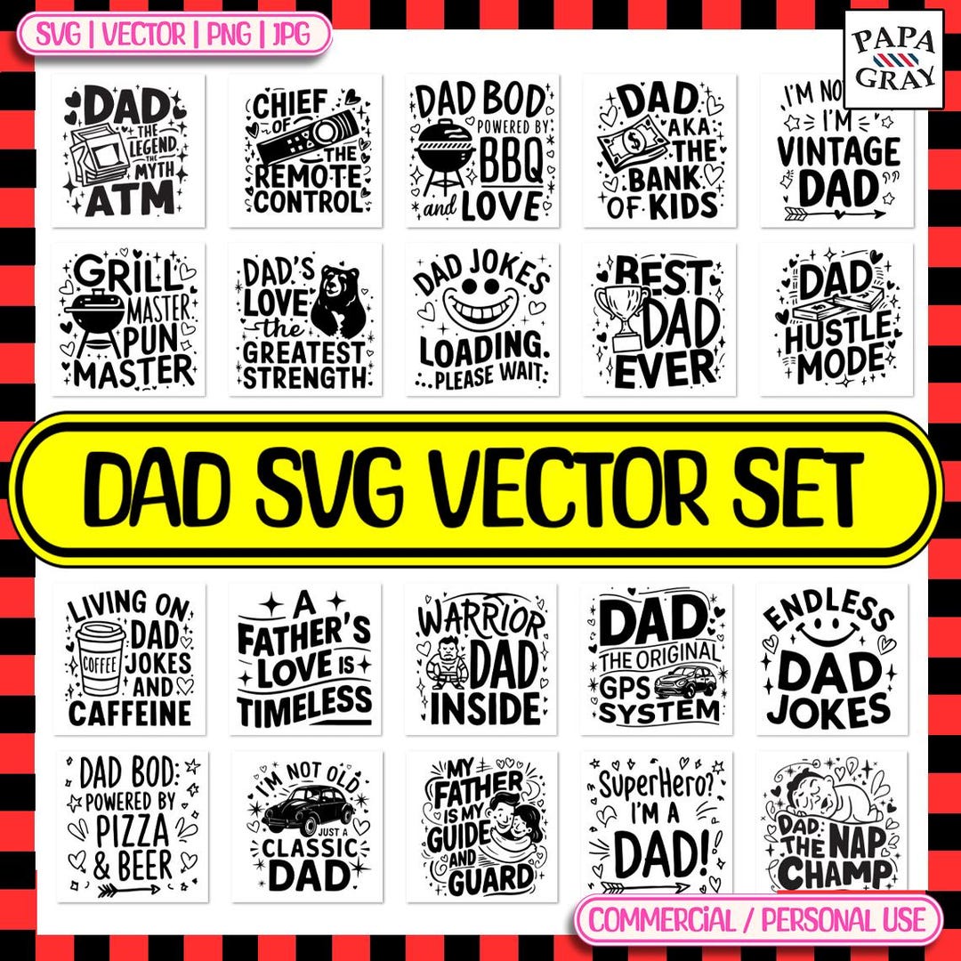 25 Dad SVG Sayings Vector Bundle | Digital Download | Fathers Day ...