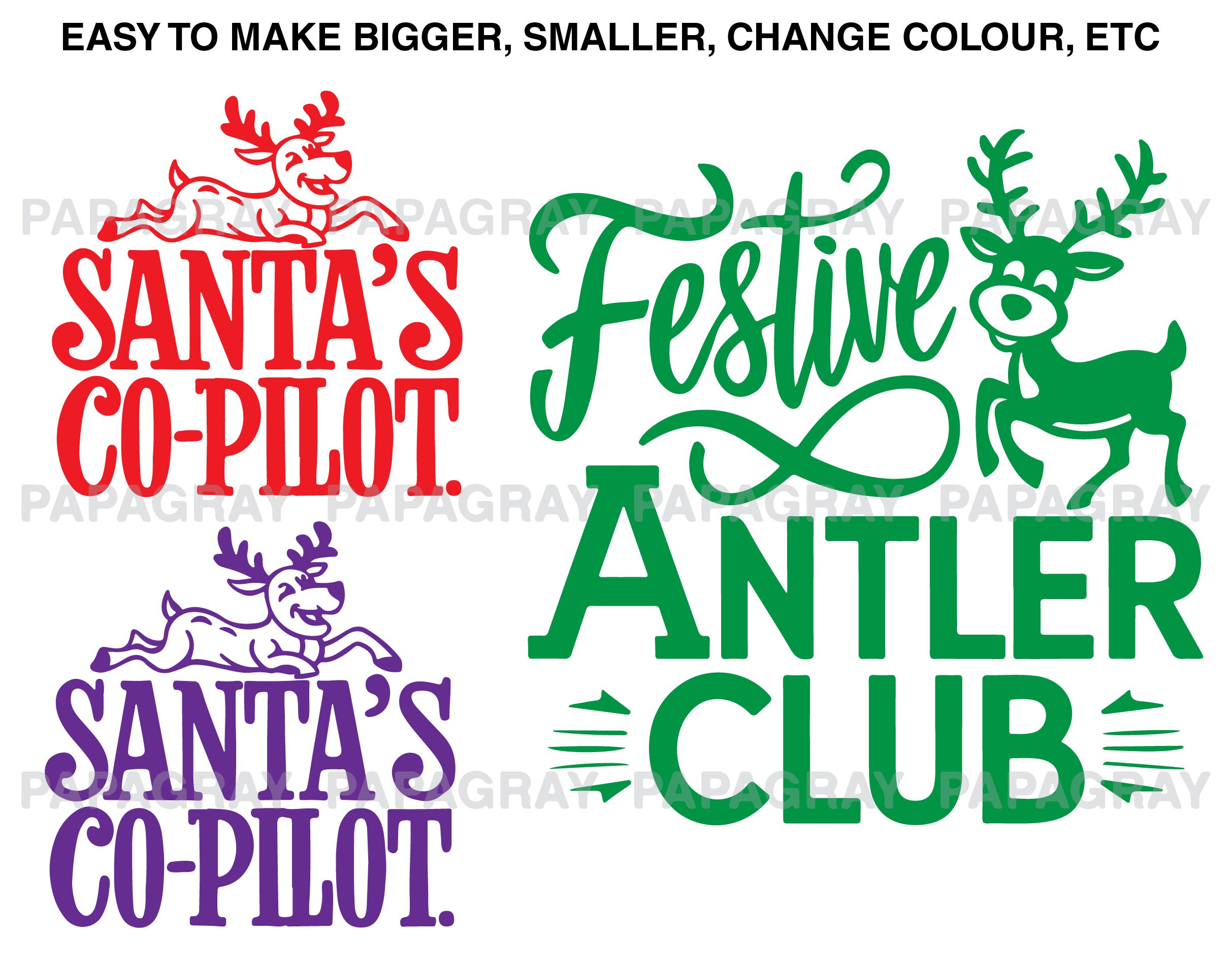 Reindeer Sayings SVG Vector Bundle - 20 Designs | Digital Download ...