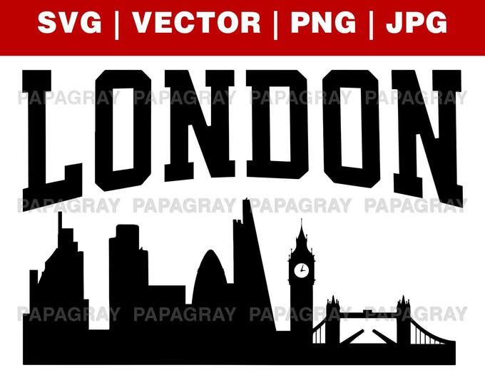 London Svg, England Svg, UK Svg, London England Cityscape Skyline ...