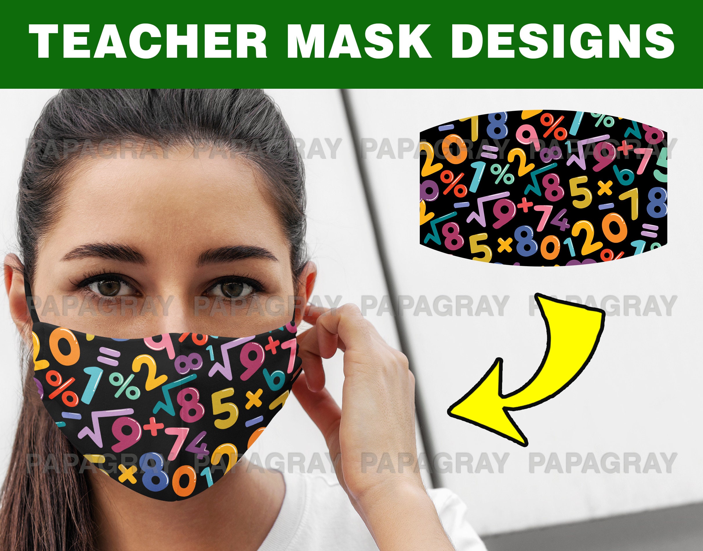 20 Teacher Mask Designs Sublimation PACK Digital Download - Etsy