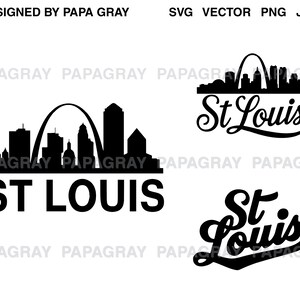 St Louis Skyline SVG Bundle - 7 Designs | Digital Download | United ...