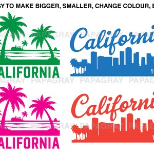 California Skyline SVG Vector Bundle: West Coast Designs (digital ...