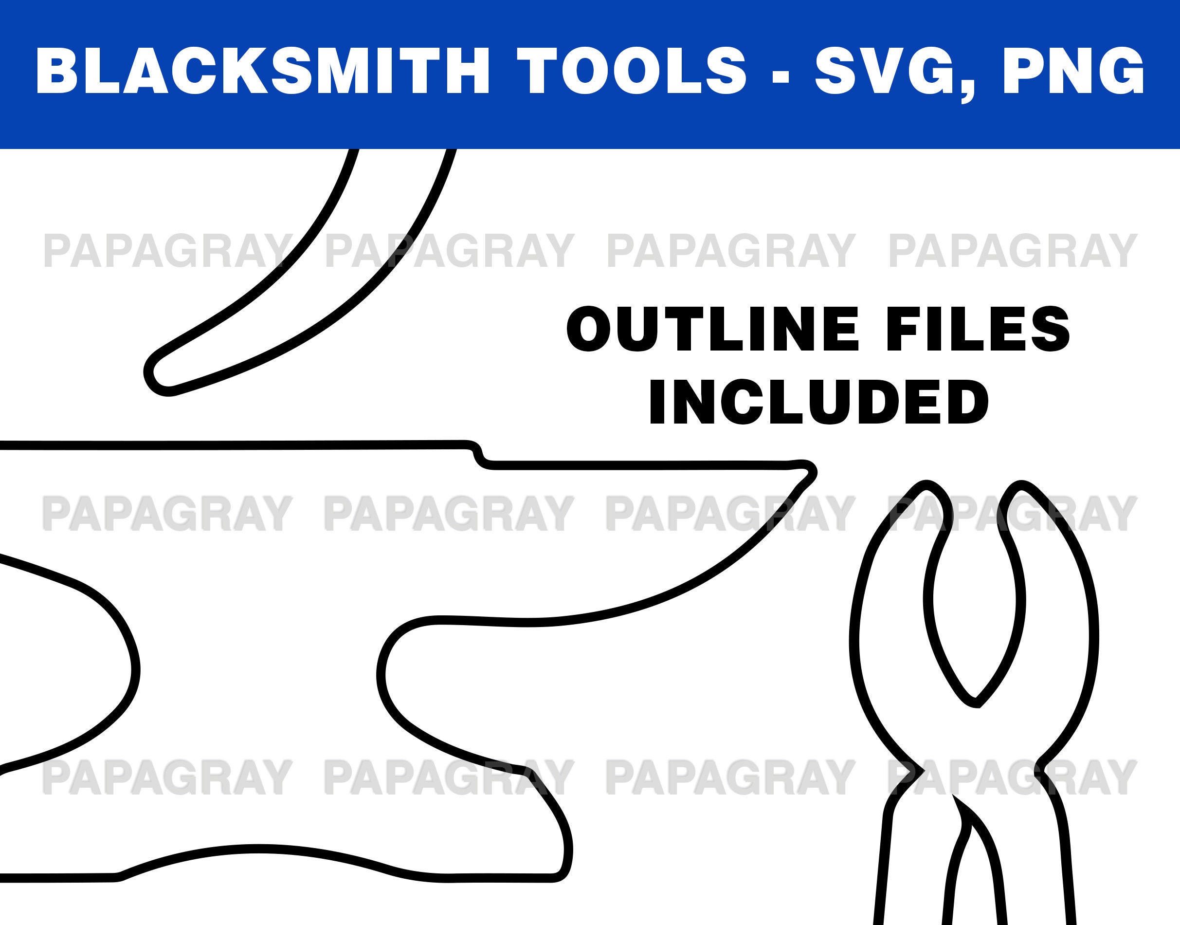 Blacksmith Tools SVG Pack 11 Designs Digital Download - Etsy
