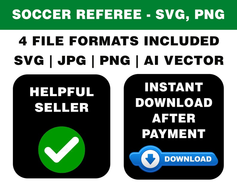 Soccer Referee Silhouette SVG Pack 8 Designs Digital - Etsy