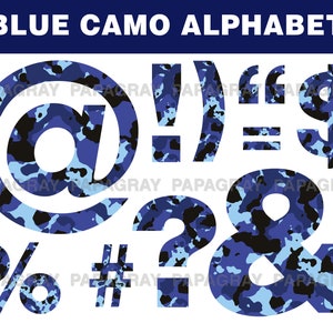 Blue Camo Alphabet PNG - Clip Art BUNDLE PACK | Digital Download | 26 ...
