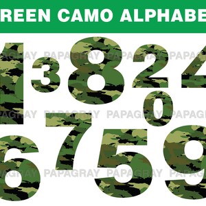 Green Camo Alphabet PNG: Clip Art Bundle (digital Download) - Etsy