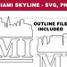 Miami Skyline SVG Digital Download Miami SVG, Miami PNG, Miami Vector ...