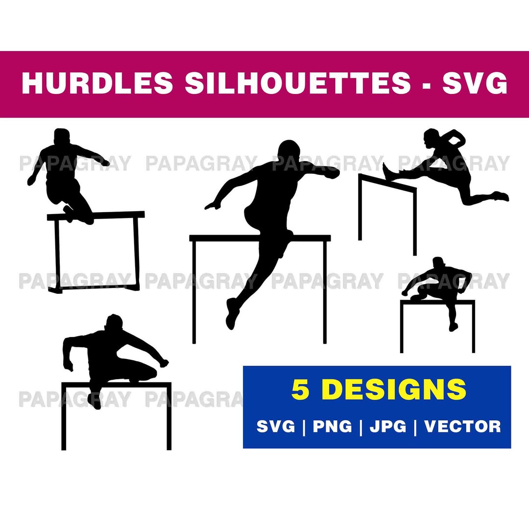 Hurdles Silhouette Pack - 5 Designs | Digital Download | Running ...