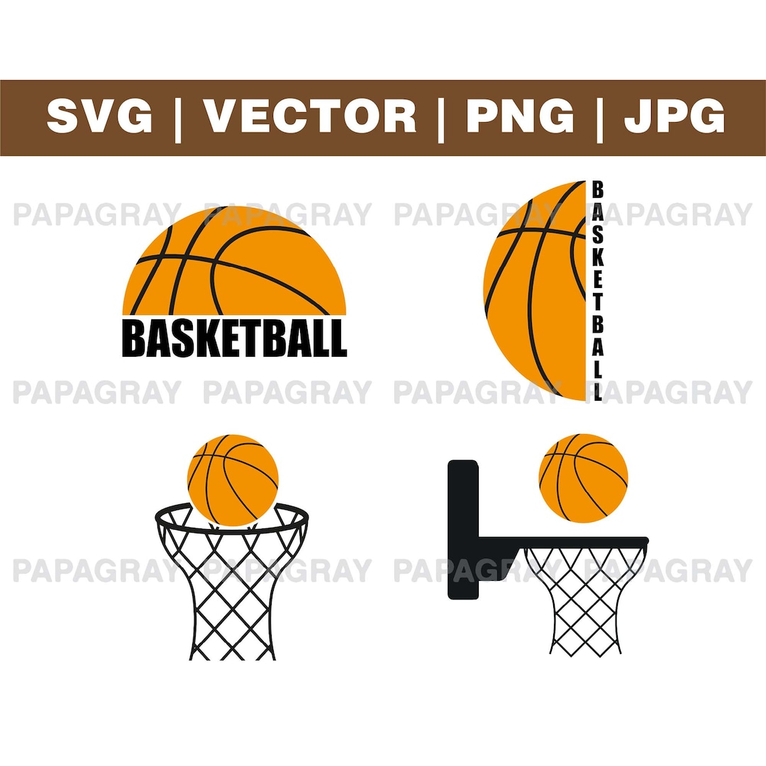 Basketball Graphics SVG Vector Bundle - 4 Designs | Digital Download ...