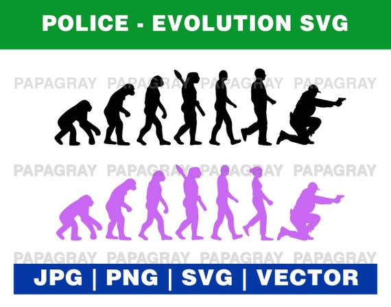 Police SVG Evolution Graphic Digital Download Police | Etsy