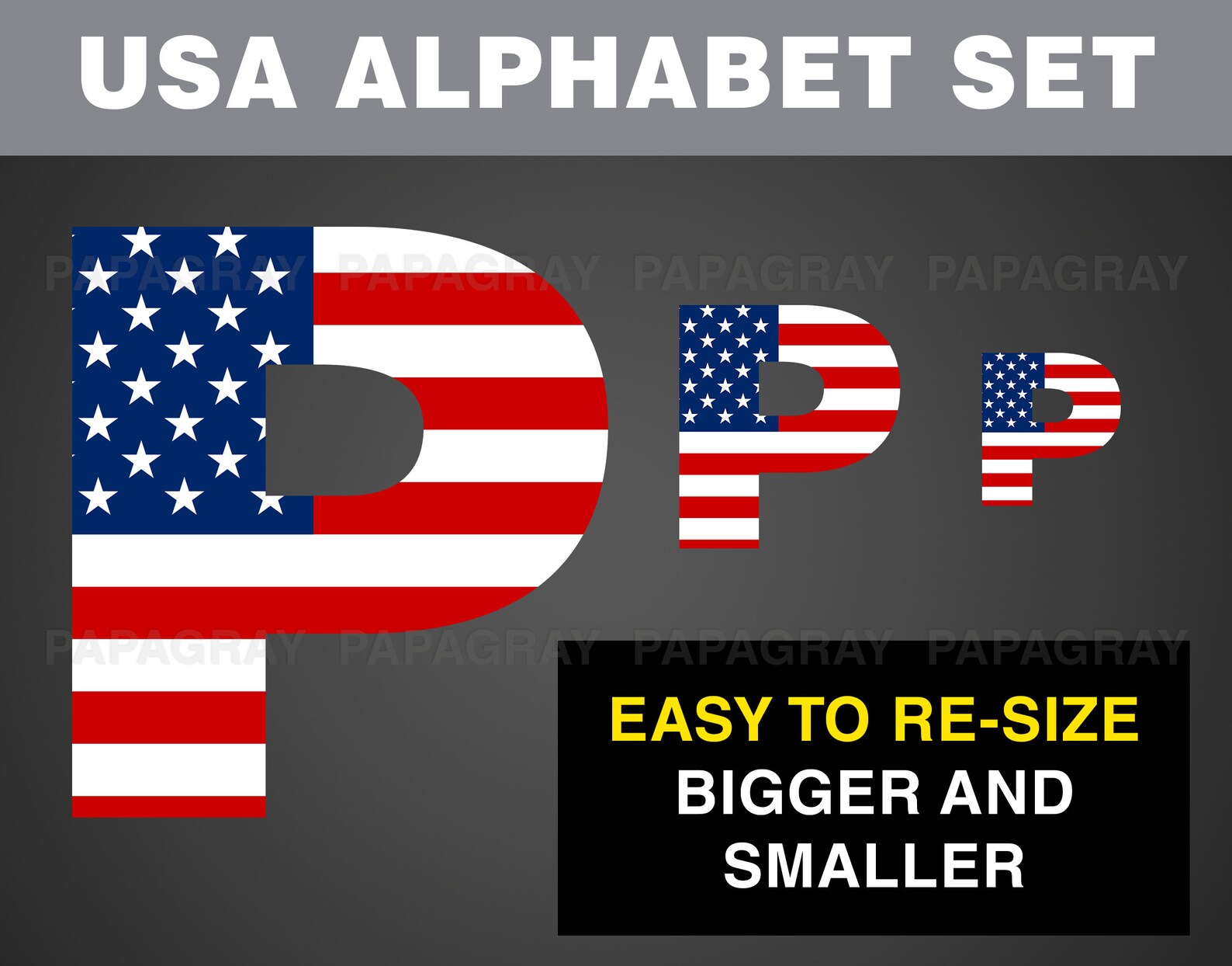 America Alphabet PNG Clip Art BUNDLE Digital Download 26 | Etsy UK