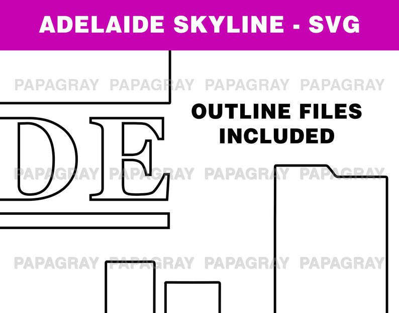 Adelaide Skyline SVG Digital Download Adelaide SVG - Etsy