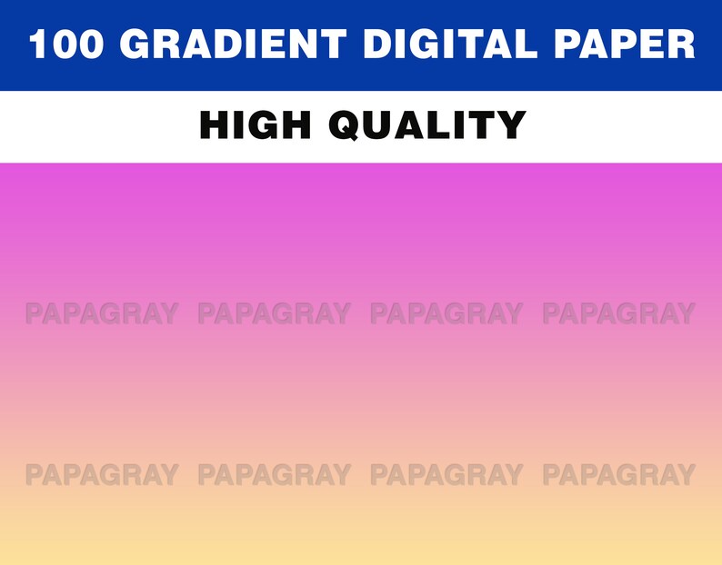 100 Gradient Digital Paper 300 Dpi Digital Download 100 | Etsy