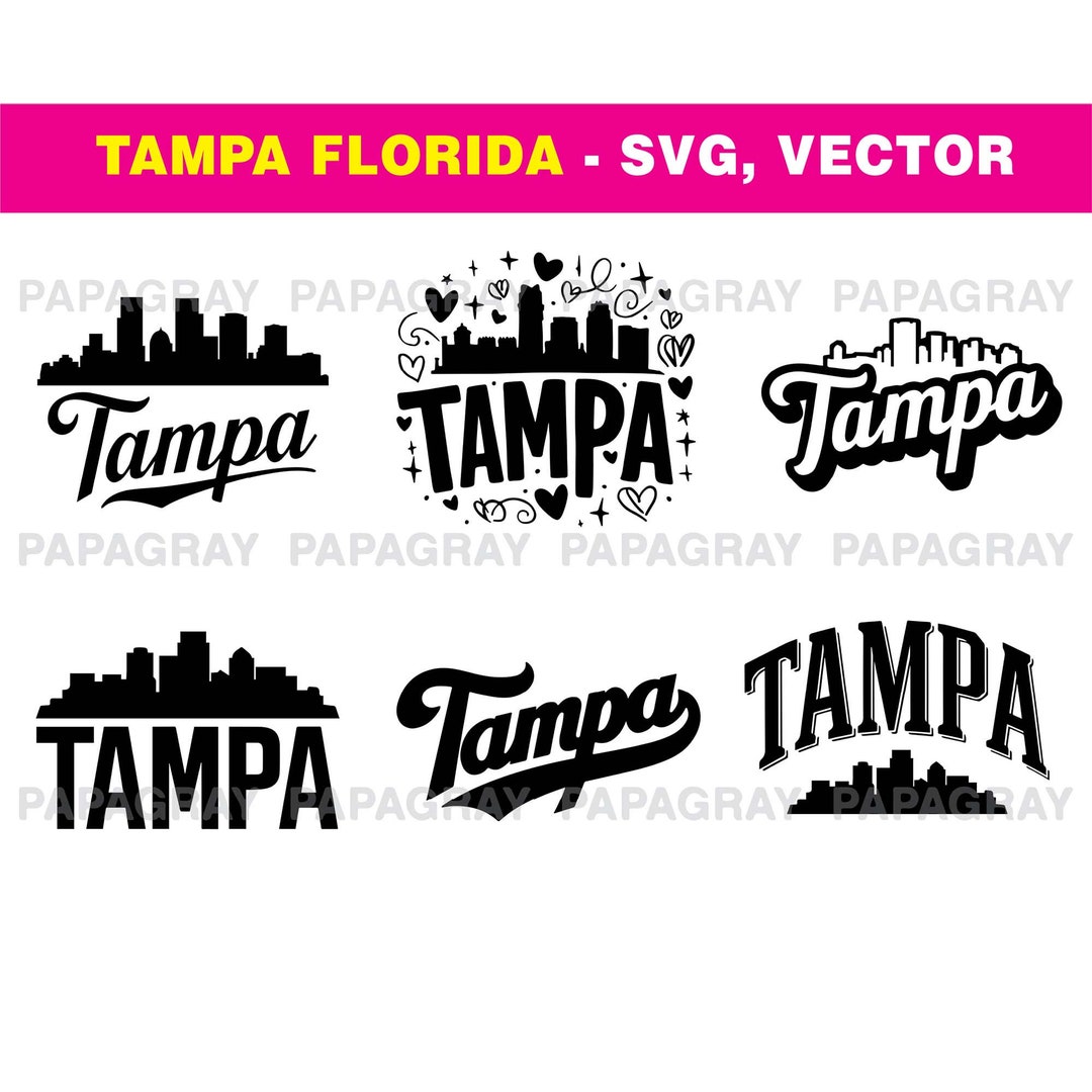 Tampa Florida SVG Vector Graphic Bundle: 7 Designs (digital Download ...
