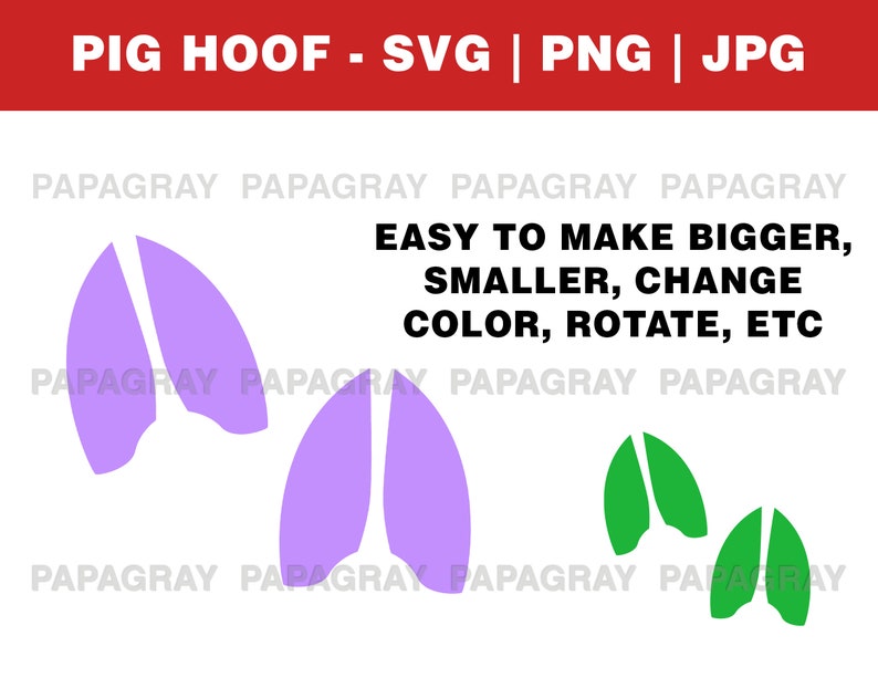 Pig Hoof SVG | Digital Download | Pig Feet PNG, Pig Feet Silhouette ...