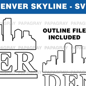Denver Skyline SVG | Digital Download | Denver SVG, Denver PNG, Denver ...