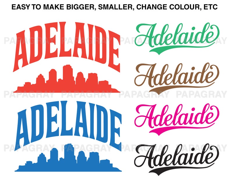 Adelaide SVG Vector Graphic Bundle: City Skyline Designs (digital ...
