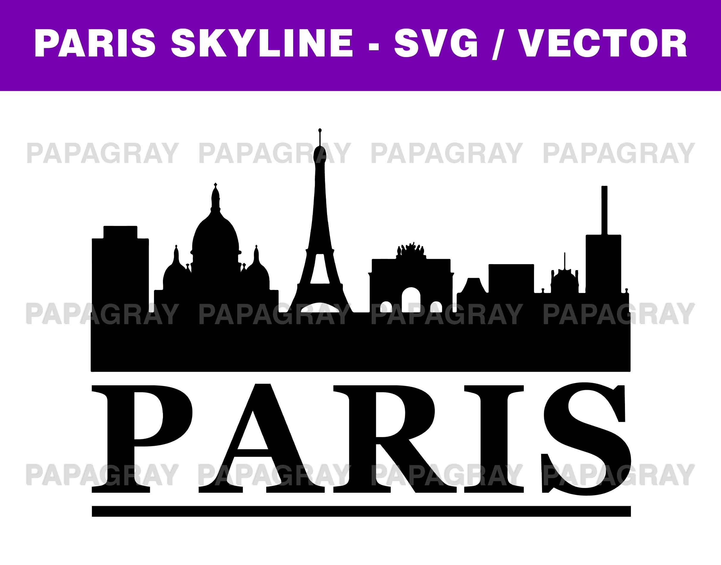 Paris Skyline SVG Digital Download Paris SVG Paris France | Etsy