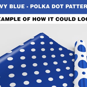Navy Blue and White Polka Dot Patterns - 8 Designs | Digital Download ...