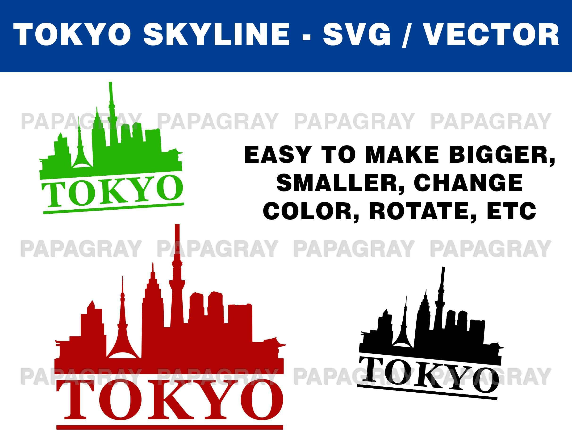 Tokyo Skyline SVG Digital Download Tokyo SVG Tokyo Japan | Etsy