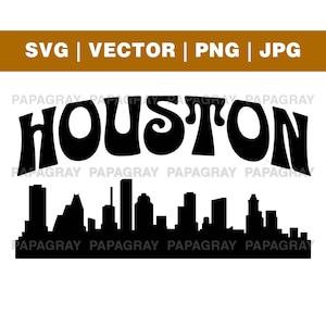 Houston Skyline SVG: Texas Cityscape Vector Graphic (digital Download ...