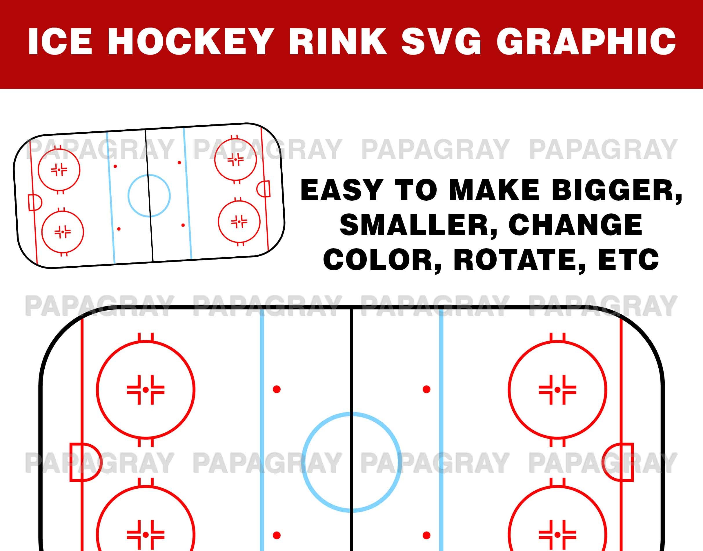 Ice Hockey Rink SVG Vector Graphic Digital Download Ice | Etsy