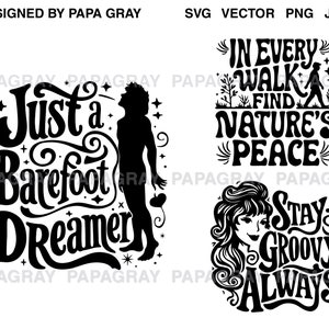 Hippie Sayings SVG Vector Bundle - 23 Designs | Digital Download ...