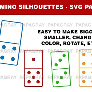 Domino Set SVG Silhouette Pack - 28 Designs (digital Download) - Etsy UK