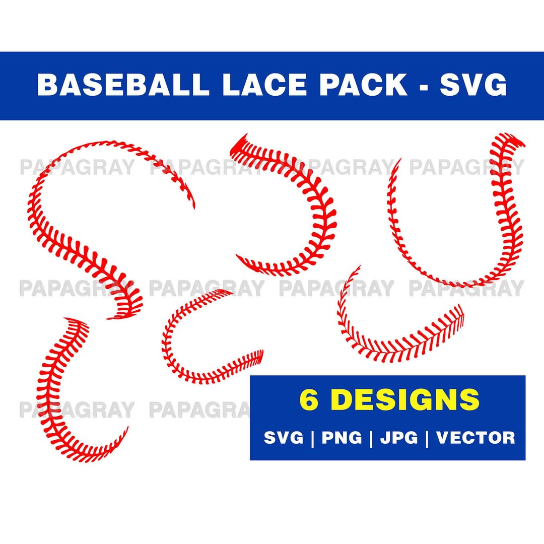 Baseball Lace SVG Pack - 6 Designs | Digital Download | Baseball ...
